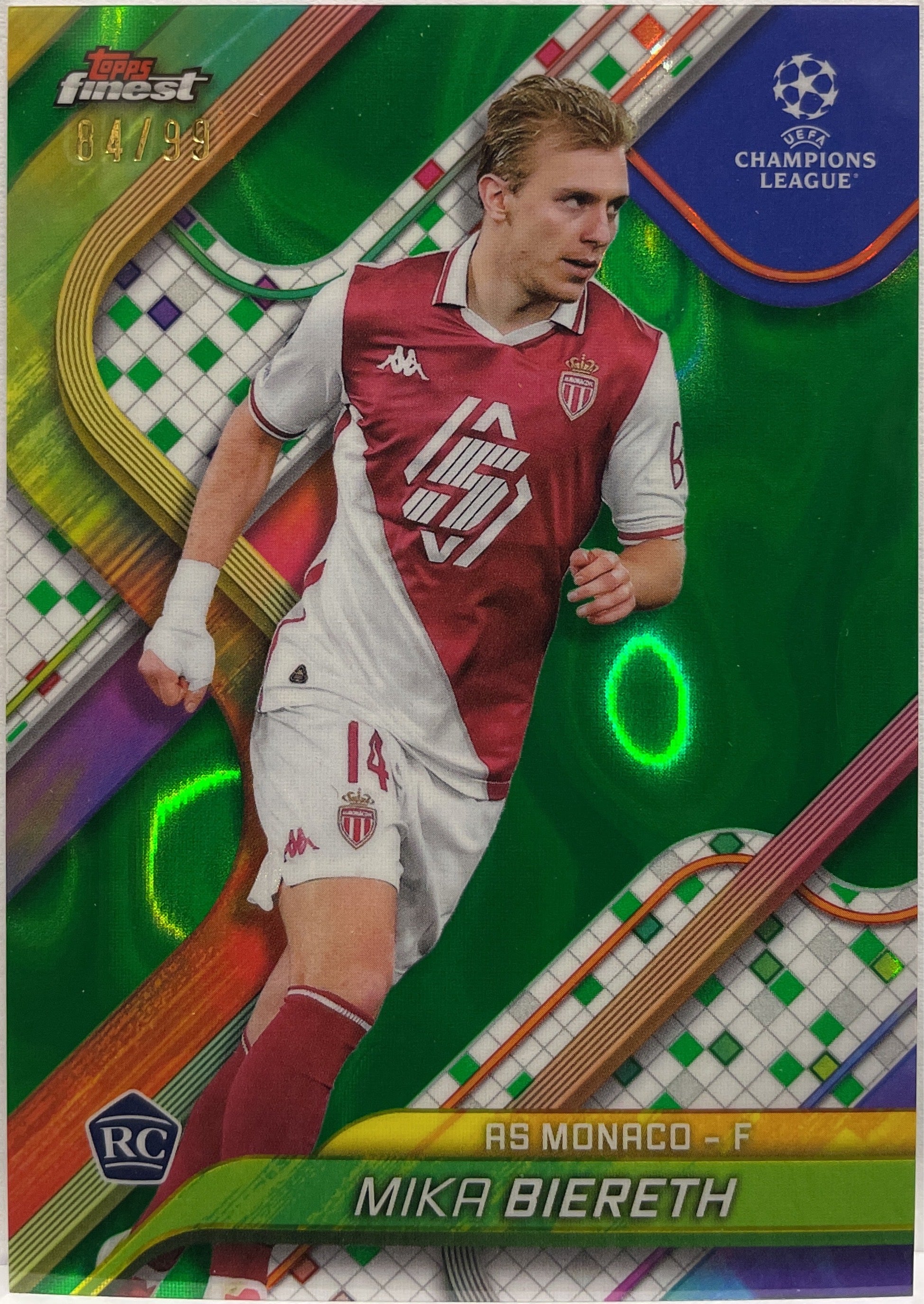 Mika Biereth 84/99 Rookie Green Lava Topps Finest UCC 2024/25 – ScCards