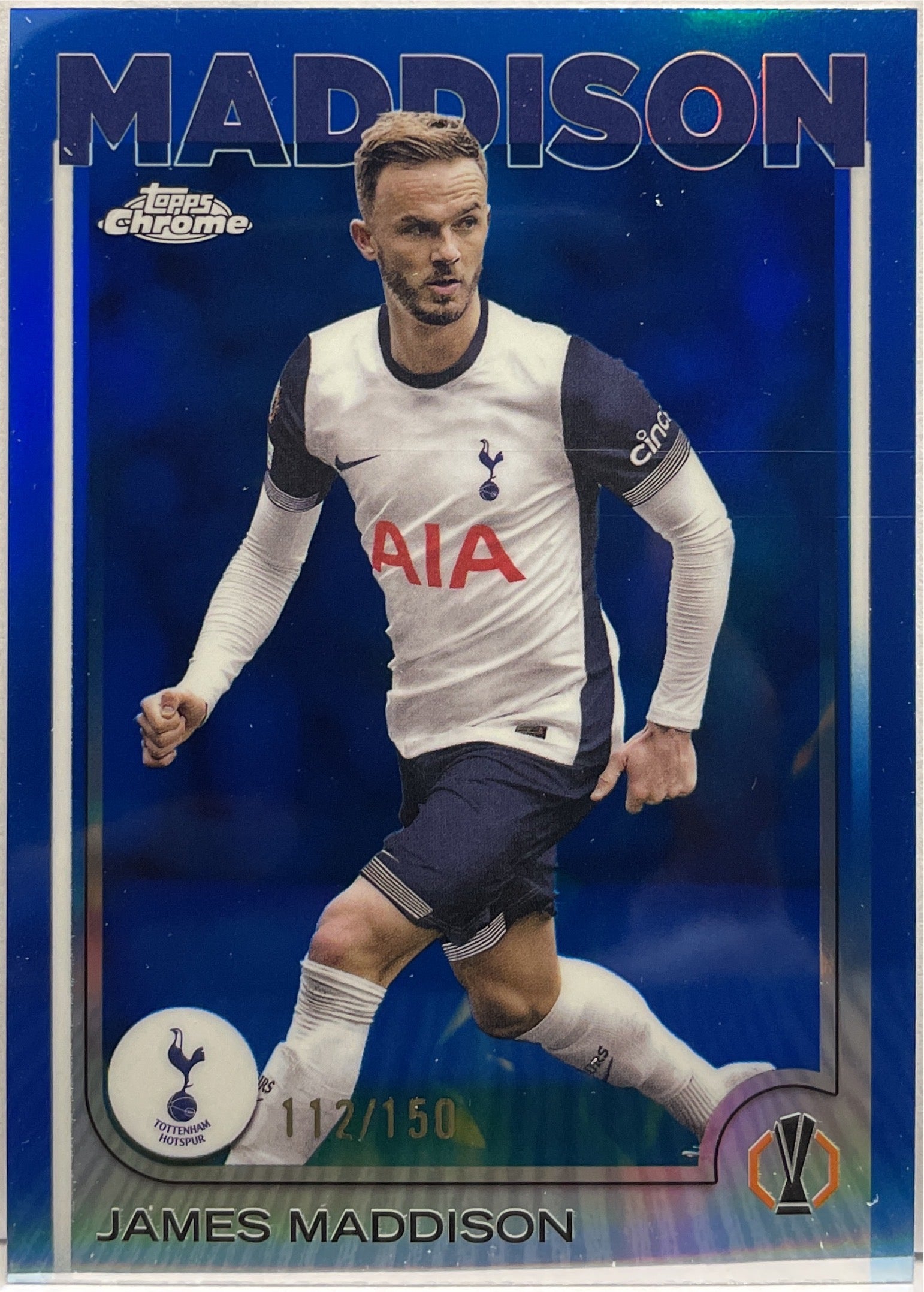 James Maddison 112/150 Blue Topps Chrome UCC 2024/25 – ScCards