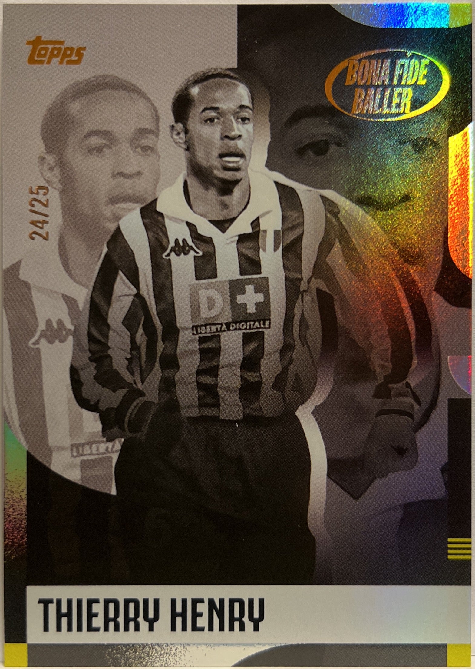 Thiery Henry 24/25 Bona Fide Baller Orange Topps FC Juventus Premium T ...
