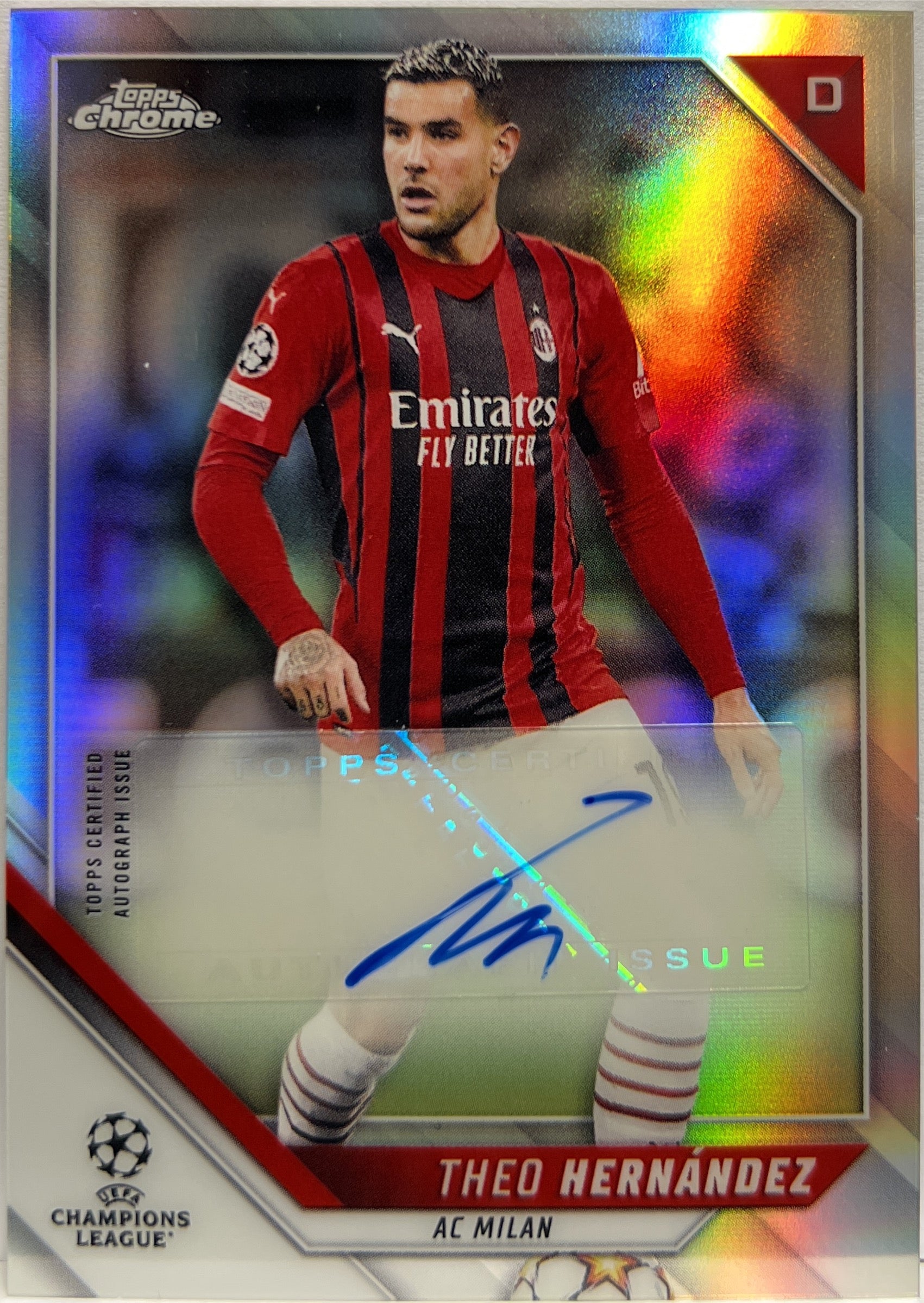 Theo Hernandez Autograph Merlin Chrome 2021/22 – ScCards