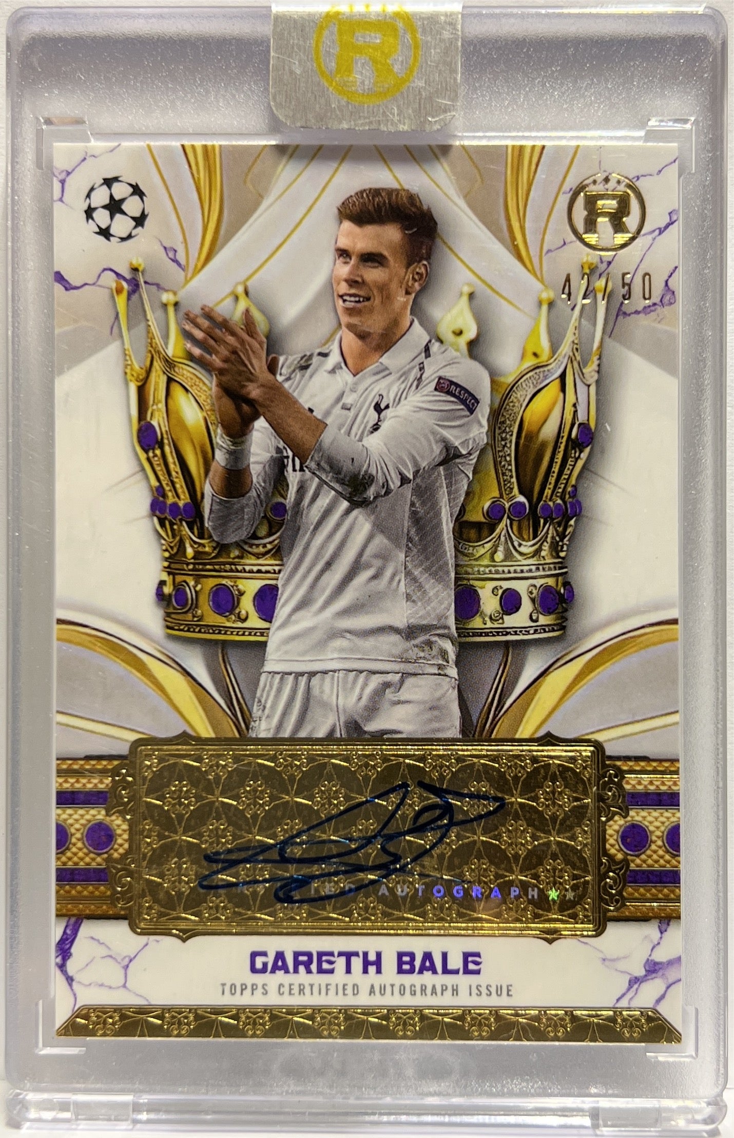Gareth Bale 42/50 Autograph Crowned Legend Topps Reverence 2024/25 ...