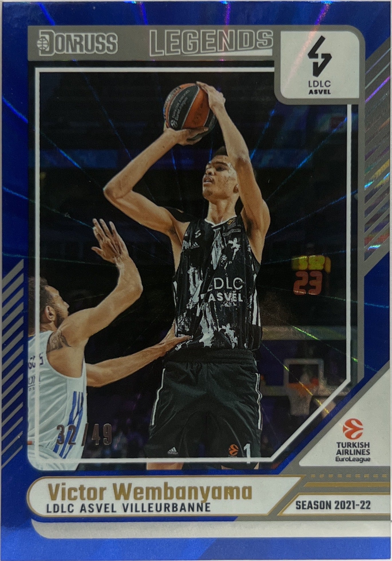 Victor Wembanyama 32/49 Legends Blue Laser Donruss Euroleague Basketba ...