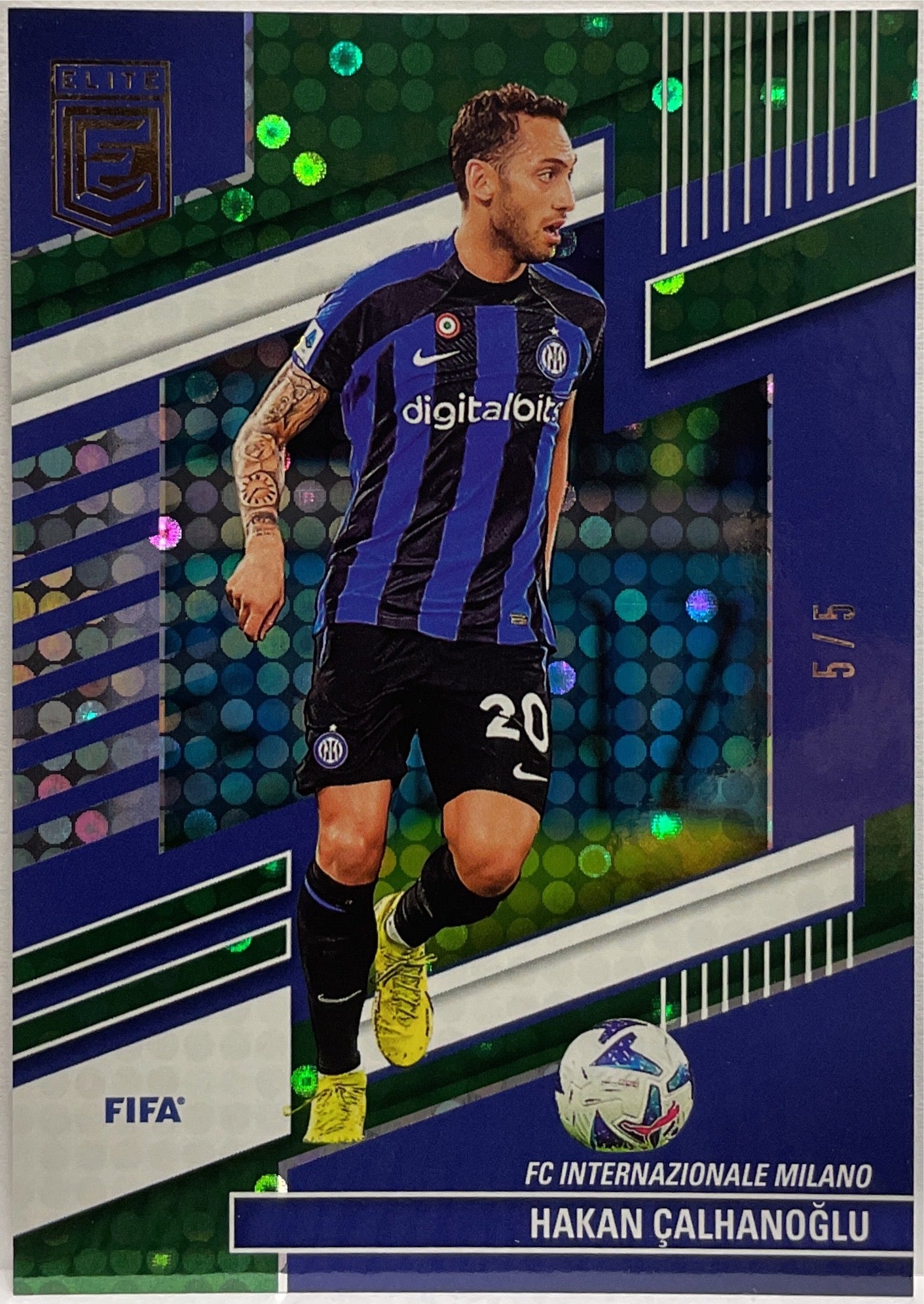 Hakan Calhanoglu 5/5 Green Disco Donruss Elite Fifa 2022/23 – ScCards